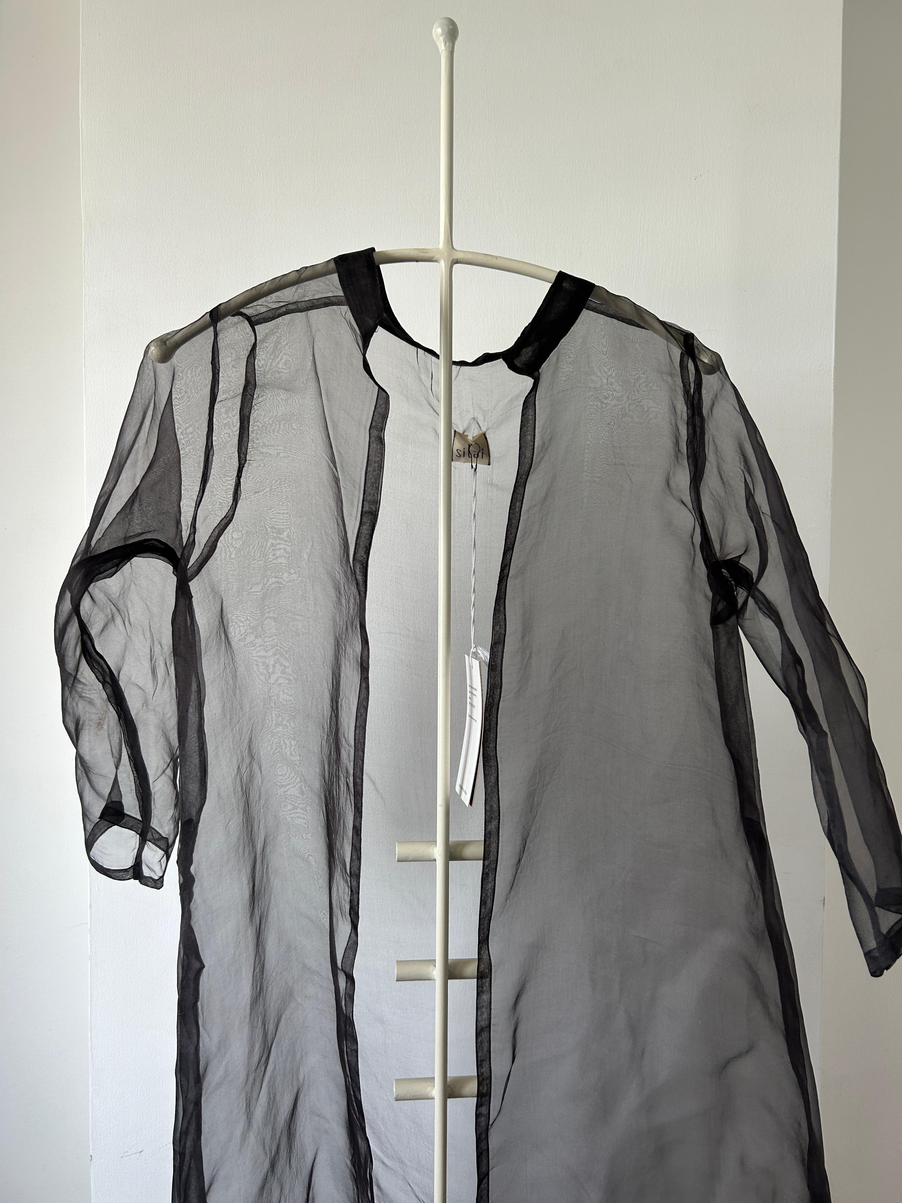 Mandarin Collar Mesh Shrug – Silai Studio