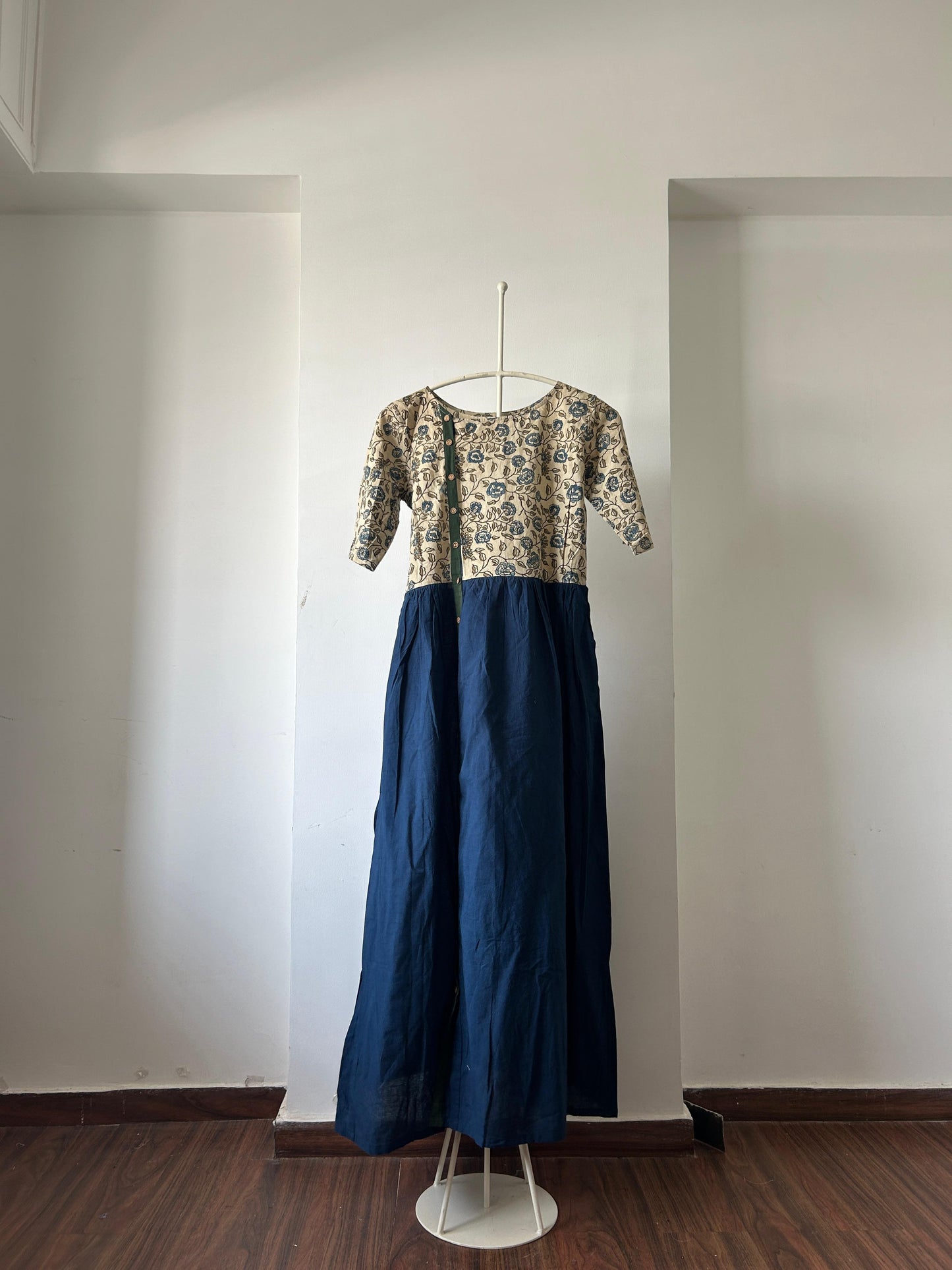 Floral Printed Yoke Dress – Silai Studio