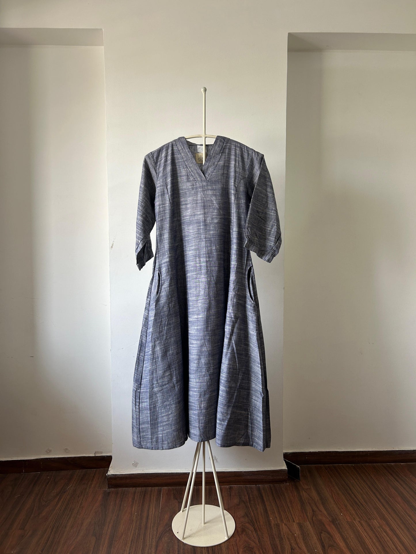 A-Line Flared Dress with Pockets – Silai Studio