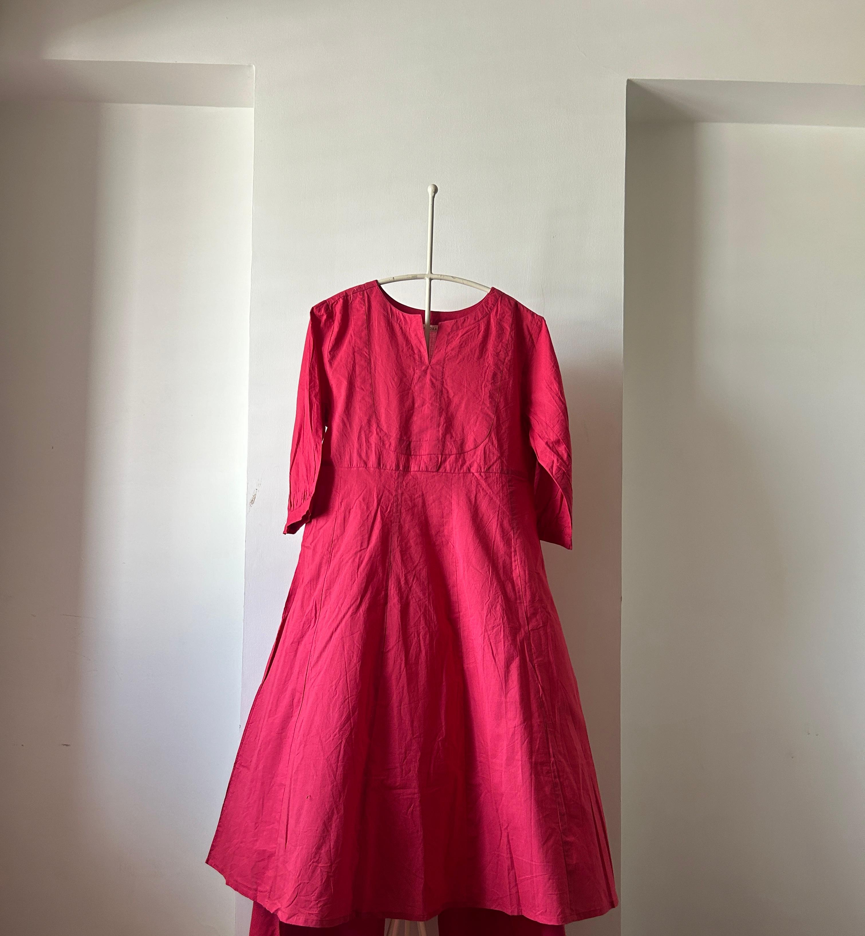 Raspberry Flared Kurta – Silai Studio